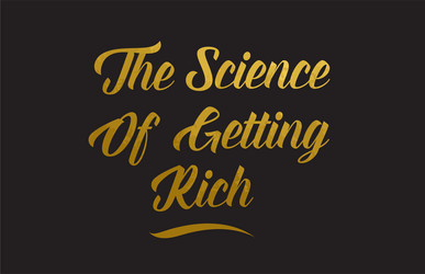 Rich word text typography gold golden design logo Vector Image