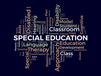 Word cloud background concept for special Vector Image