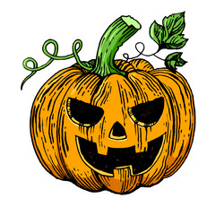 Halloween pumpkin pop art Royalty Free Vector Image