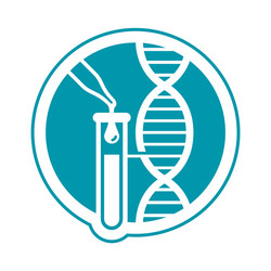 Pcr or dna testi icon - polymerase chain reaction Vector Image