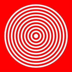 Simple radial radiating and concentric circles Vector Image