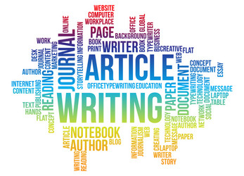 Business concept background article writing word Vector Image