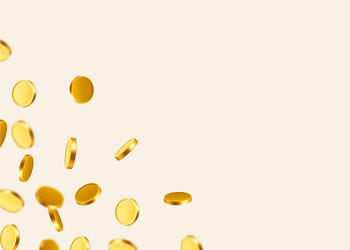 Splash of empty coins positions of animated money Vector Image