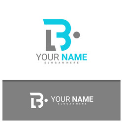 Elegant letter bl lb monogram logo design Vector Image