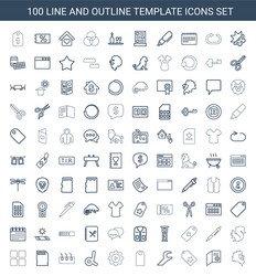 Template icons Royalty Free Vector Image - VectorStock