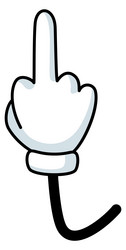 Cartoon middle finger flipping off you Royalty Free Vector