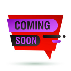 Coming soon purple banner design Royalty Free Vector Image