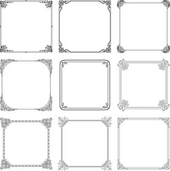 Beautiful template hand drawn frames Royalty Free Vector