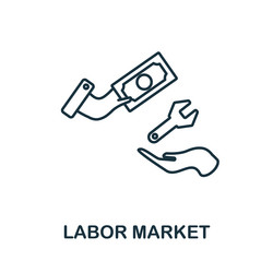Labor management icon simple element from Vector Image