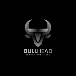 Logo jump bull silhouette style Royalty Free Vector Image