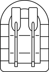 Lifeboat icon outline style Royalty Free Vector Image