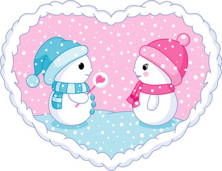 Snowman Love Valentines Vector Images (over 150)