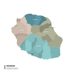 Reunion map silhouette Royalty Free Vector Image