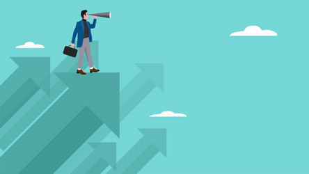 Vision to see business direction Royalty Free Vector Image