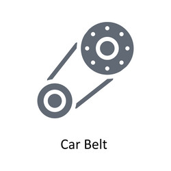 Car belt solid icons simple stock illu Royalty Free Vector
