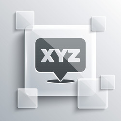 Grey xyz coordinate system icon isolated on Vector Image