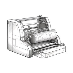 Old machinery format printer Royalty Free Vector Image