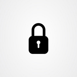 Padlock or lock icon safe and security symbol Vector Image