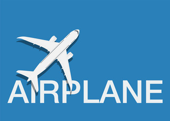 Airplane template side view on a white background Vector Image