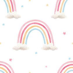 Abstract hand painted rainbow watercolor Vector Image