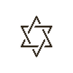 Pink chrome religious sign of the star of david Vector Image