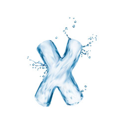 Water font liquid drop letters Royalty Free Vector Image