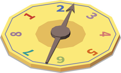 Clock with snail template Royalty Free Vector Image