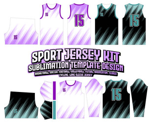 Abstract contour gradient jersey design Royalty Free Vector