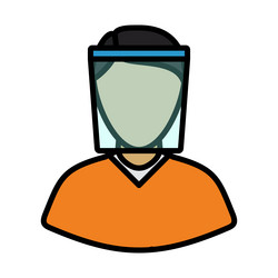 Face shield icon Royalty Free Vector Image - VectorStock