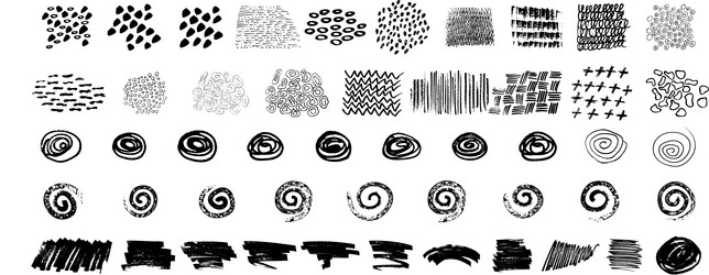 Hand drawn doodle paint stroke texture scribble Vector Image