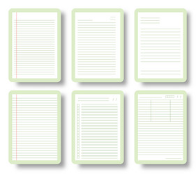 Notebook blank grid square lined paper sheet page Vector Image