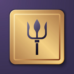 Purple neptune trident icon isolated on Royalty Free Vector