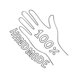 Handmade 100 percent concept modern icon Vector Image