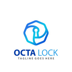 Abstract heptagon shield logo design Royalty Free Vector