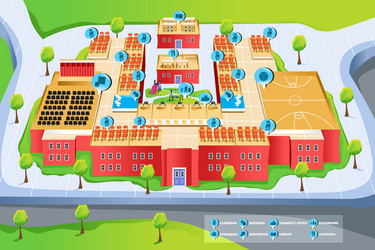 Map of school Royalty Free Vector Image - VectorStock