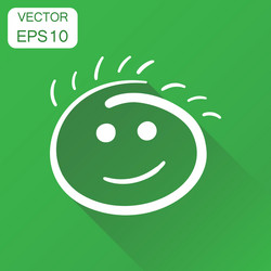 Hand drawn smiley face icon business concept Vector Image