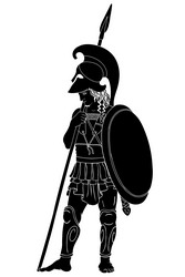 Ancient greek warrior Royalty Free Vector Image