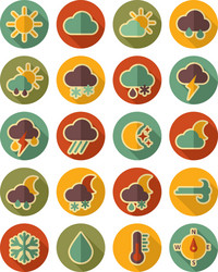 Weather forecast icon set Royalty Free Vector Image