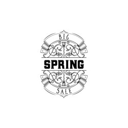 Spring sale badge design sticker stamp logo Vector Image