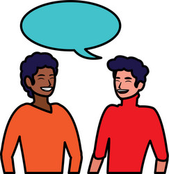 Two men thinking a idea Royalty Free Vector Image