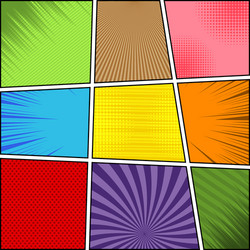 Color comics book cover vertical backdrop Vector Image