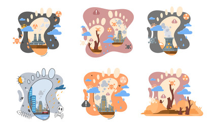 Global environmental problems land degradation Vector Image