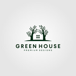 Tree root house logo nature design Royalty Free Vector Image