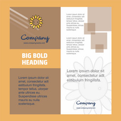 Sunflower title page design for company profile Vector Image