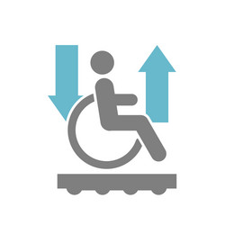 Wheelchair lift icon on white background Vector Image