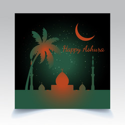 Happy ashura template design Royalty Free Vector Image