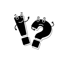 Large question mark exclamation cartoon Royalty Free Vector