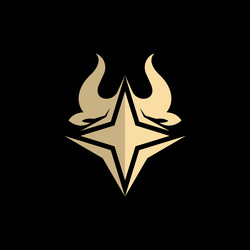 Bull head play modern creative logo Royalty Free Vector