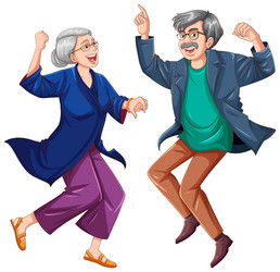 Dancing old lady cartoon Vector Images & Graphics for Commercial Use ...