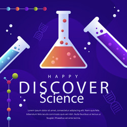 Gradient science post stories design template Vector Image